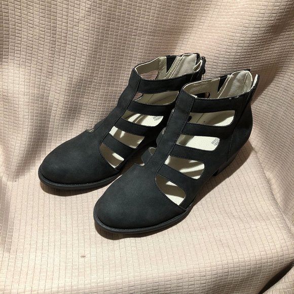 JBU | Shoes | Jbu Jambu Women Blue Vegan Cut Out Ankle Zip Up Booties ...